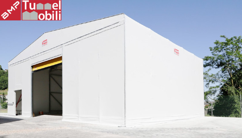 Capannone in telo pvc per Pama srl, azienda vicentina - Tunnel Mobili